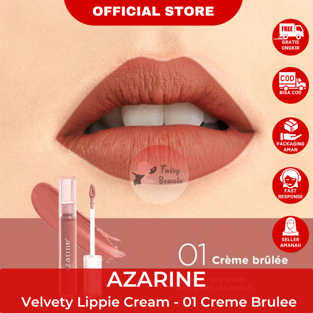 Jual AZARINE VELVETY LIPPIE CREAM LIP CREAM RED VELVET AZARIN TINT ...