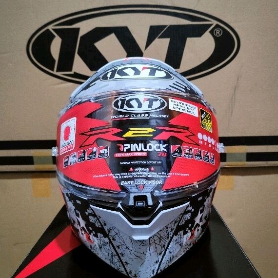 Jual KYT R2R PRO ASSAULT MATT SILVER/E.06 | Shopee Indonesia