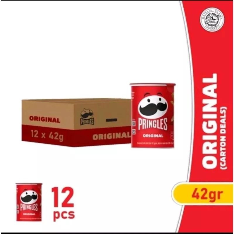 Jual PRINGLES ORIGINAL 42G SEKARTON ISI 12 | Shopee Indonesia