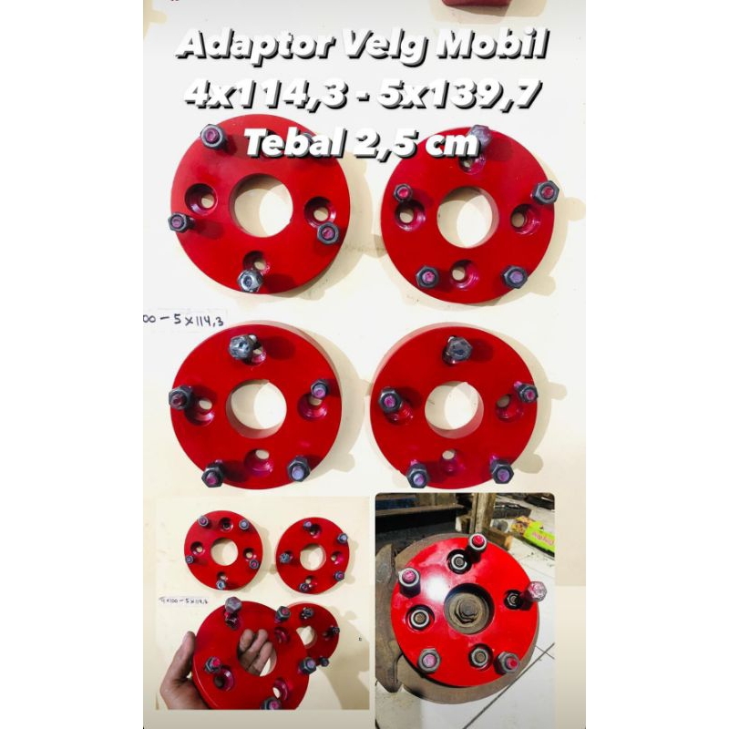 Jual Adaptor velg 4x114 ke 5x139,7 tebal 2,5 cm | Shopee Indonesia