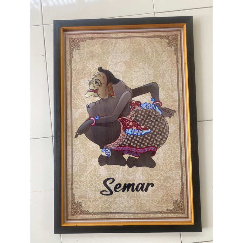 Jual Hiasan Dinding Lukisan Cetak Semar plus bingkai uk 35cm x 53cm ...