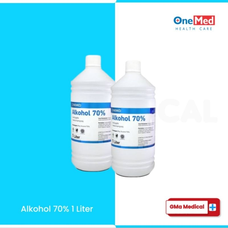 Jual Alkohol 70% Onemed 1 Liter Alcohol Antiseptik / Btl | Shopee Indonesia