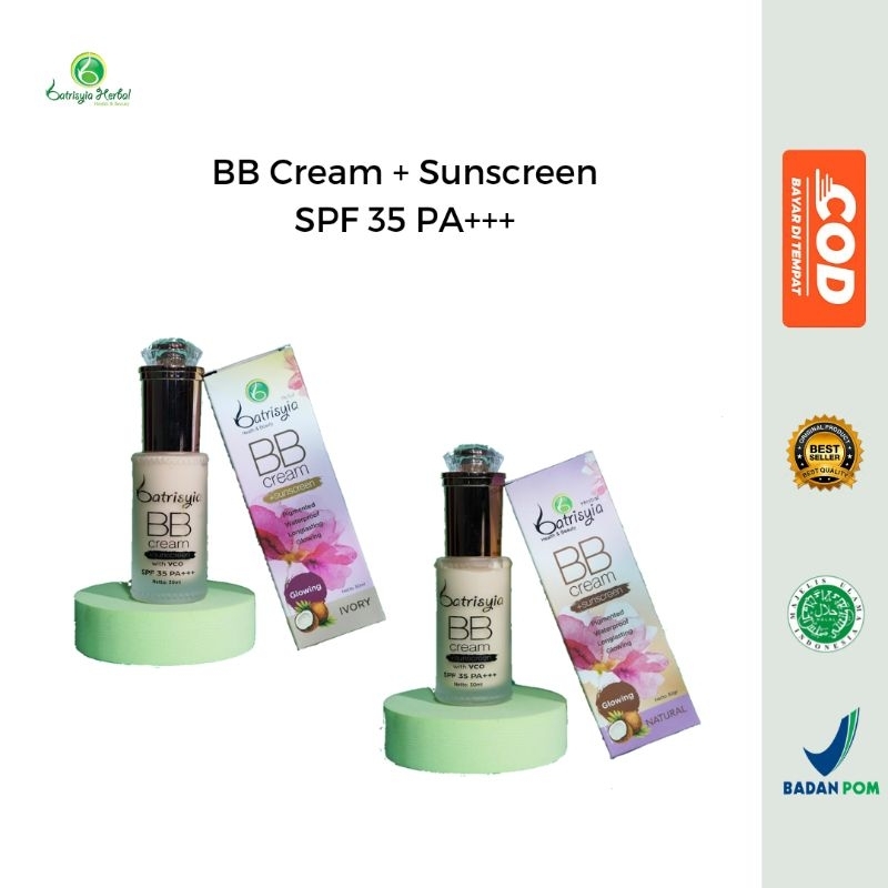 Jual BB Cream +Sunscreen SPF 35 PA+++ (glowwing/longlasting/waterproof/high coverage) | Shopee ...