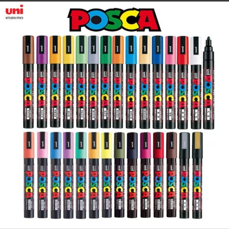 Jual SPIDOL POSCA PC-5M PAINT MARKER UNI POSCA TERMURAH KALIGRAFI ...