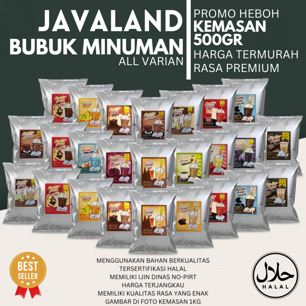 Jual Javaland Mix Bubuk Minuman Boba Kekinian Aneka Rasa 500gr | Shopee ...