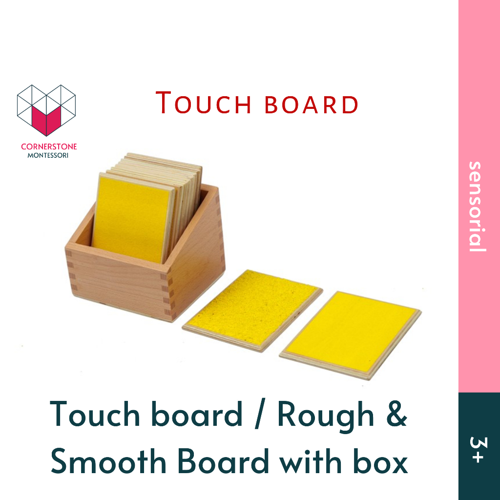 Jual Cornerstone Montessori Touch Rough Smooth Boards with Box ...