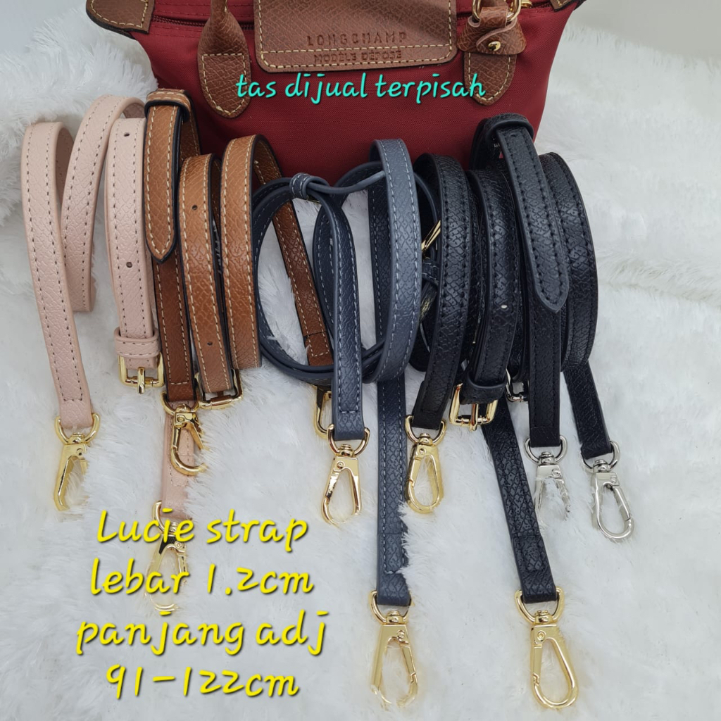 Jual Lucie Slim Adjustable Bag Strap 1.2cm for Mini Pouch LCMP | Tali ...