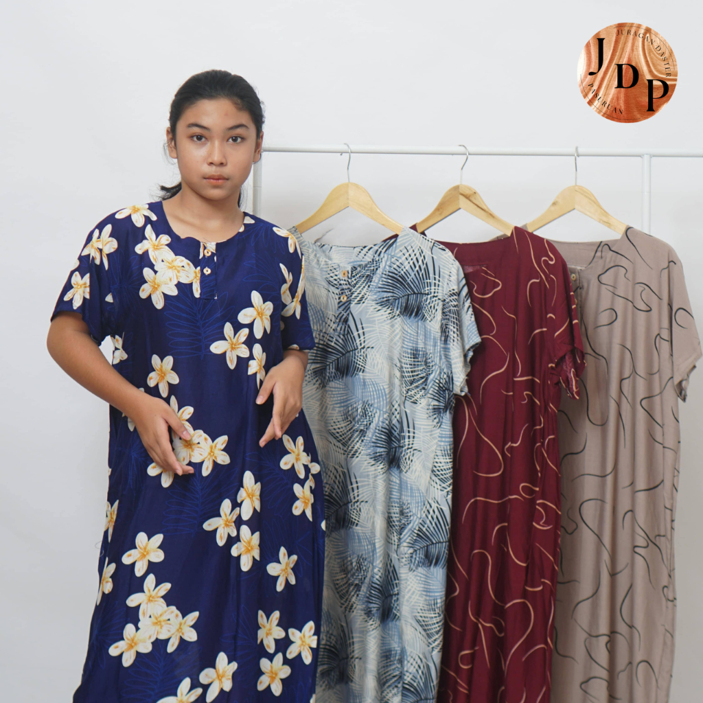 Jual COD Daster Ibu Jumbo Motif Premium Bahan Rayon Premium Jumbo ...