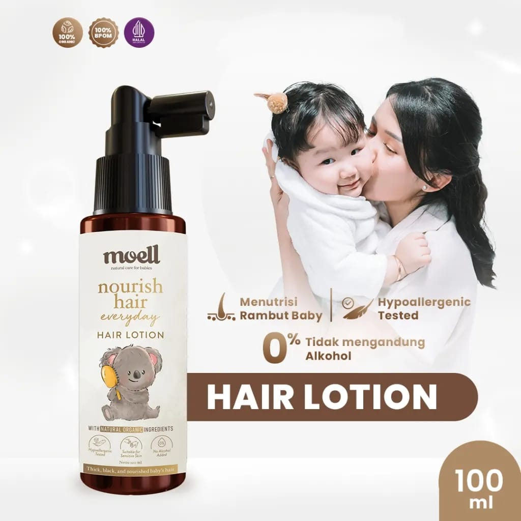 Jual Moell nourish hair everyday - hair lotion 100ml | Shopee Indonesia