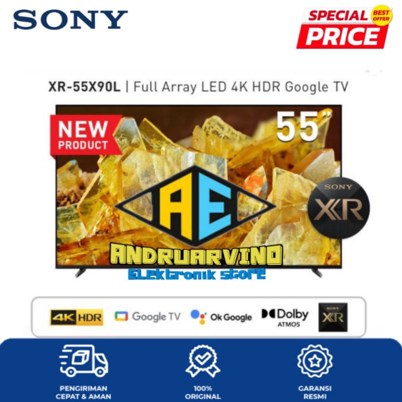 Jual SONY LED TV 55 INCH XR-55X90L UHD 4K SMART GOOGLE TV BRAVIA XR ...