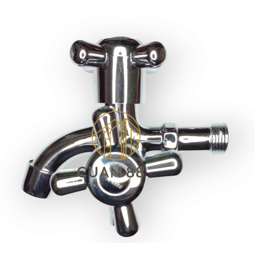 Jual Kran Cabang Stainless Kran Air Shower Kran double X-Lite | Shopee ...