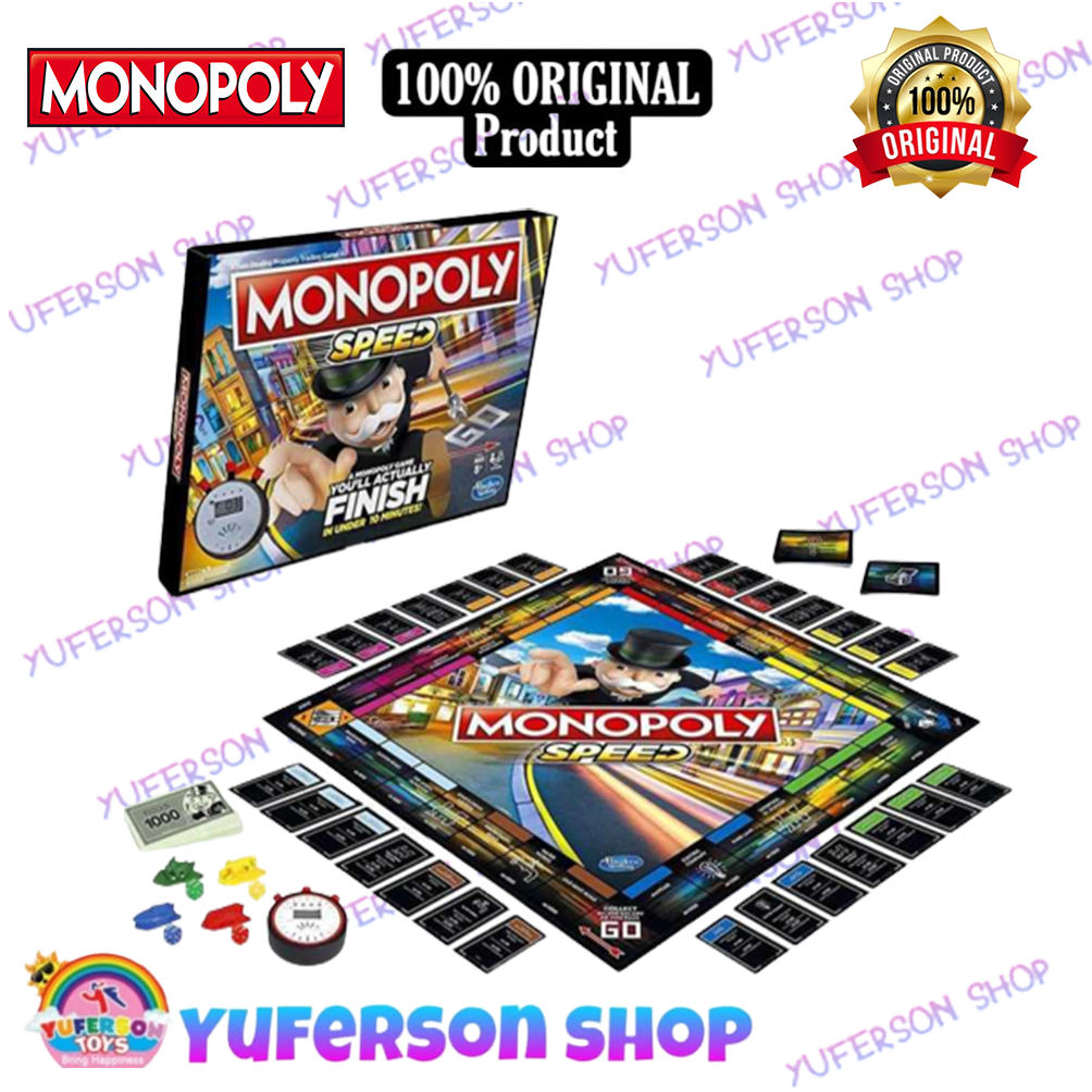 Jual Monopoly SPEED Hasbro Gaming Board Game | Shopee Indonesia