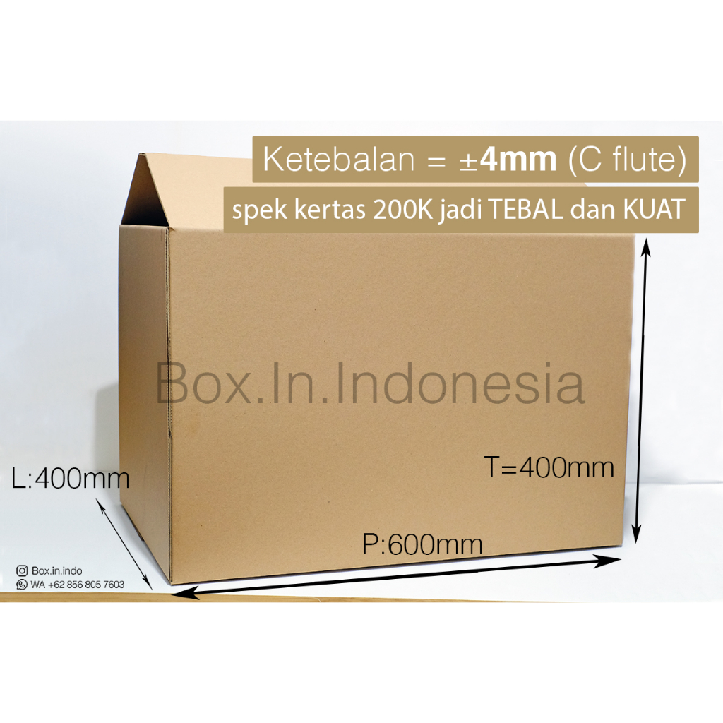 Jual ECER Dus Packing Pindahan 60x40x40 cm Box Dus Coklat Polos ...