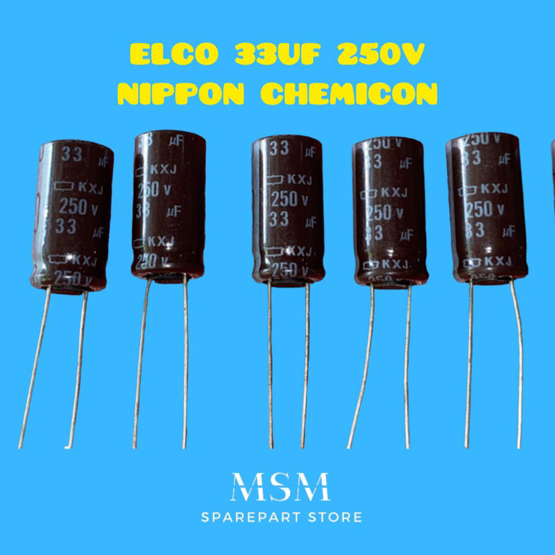 Jual ELCO 33UF 250V NIPPON CHEMICON | Shopee Indonesia