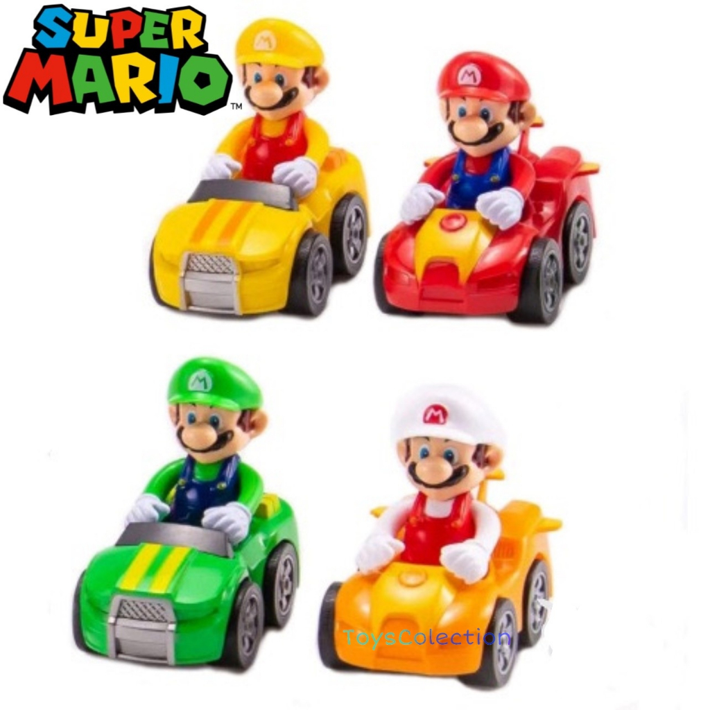 Jual MAINAN MOBIL MINI SUPER MARIO BROS CARTING FIGURE RACING CAR SET 4 ...
