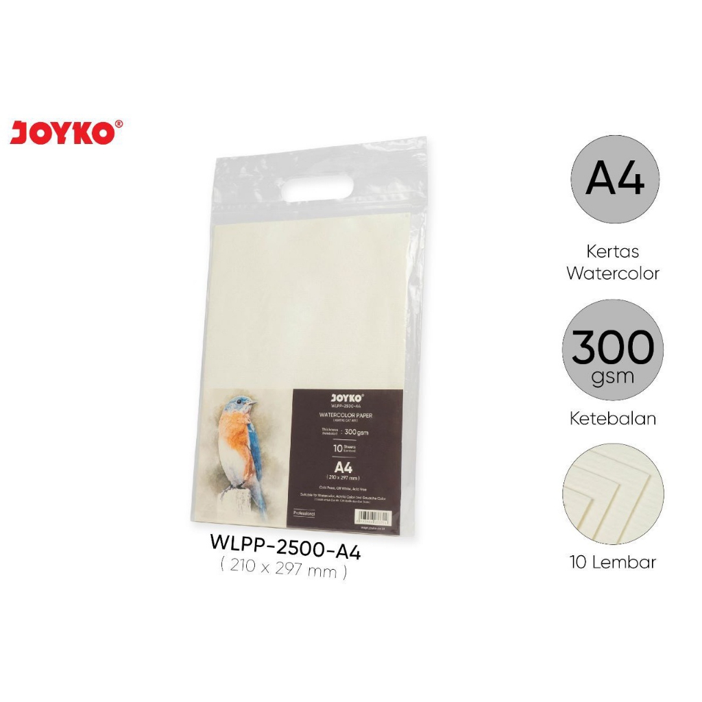Jual Joyko watercolor paper/kertas cat air 300gsm (10lembar) | Shopee Indonesia