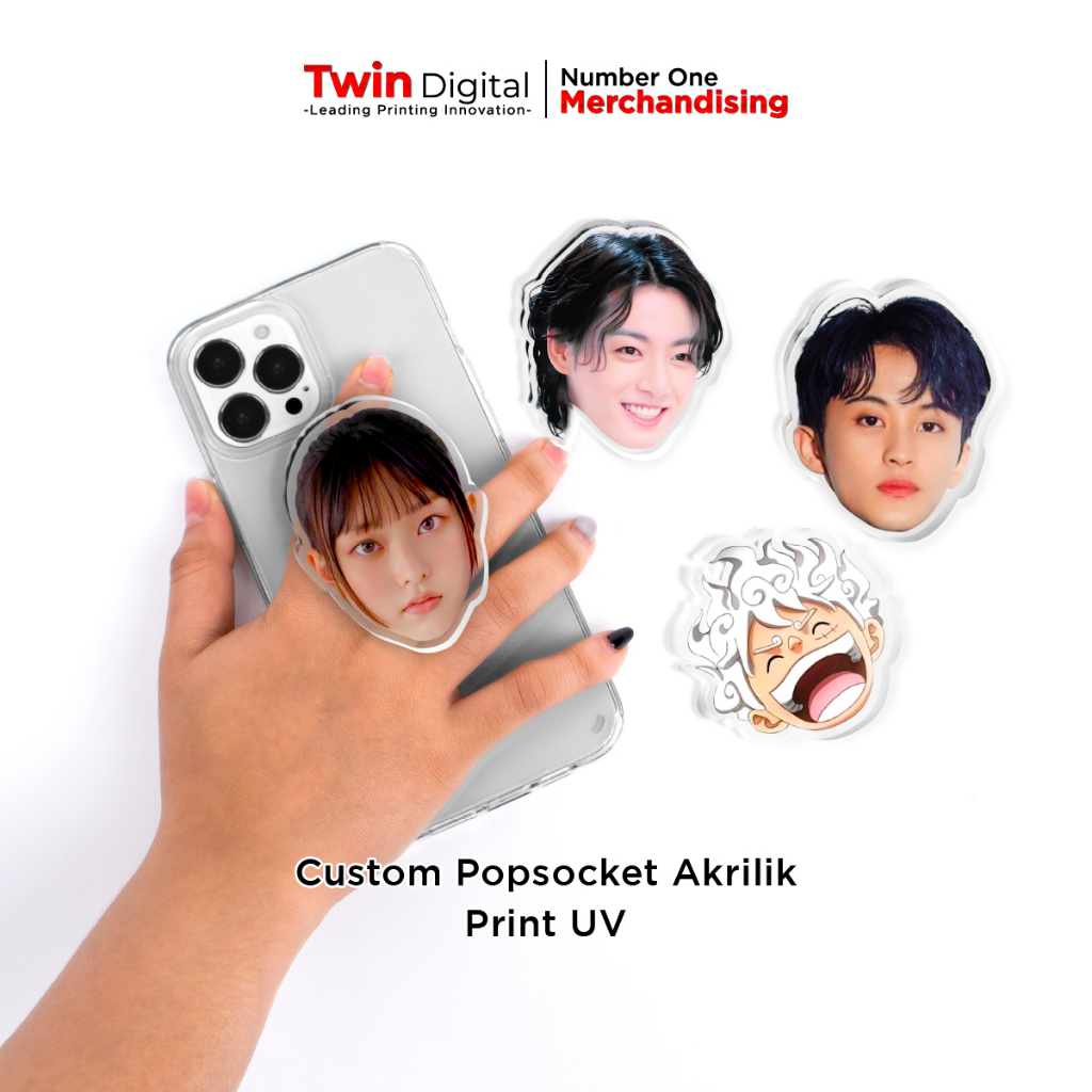 Jual Twindigital Popsocket Akrilik Custom Wajah / Logo Merchandise Pop ...