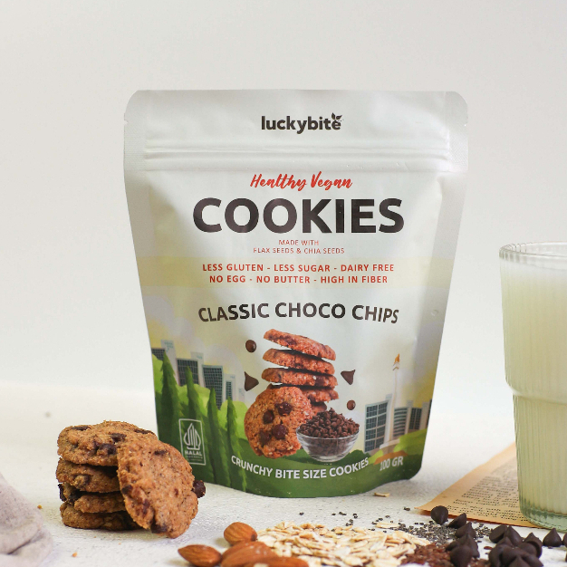 Jual Vegan Cookies (100gr) - Less Gluten & Healthy - LUCKYBITE | Shopee ...