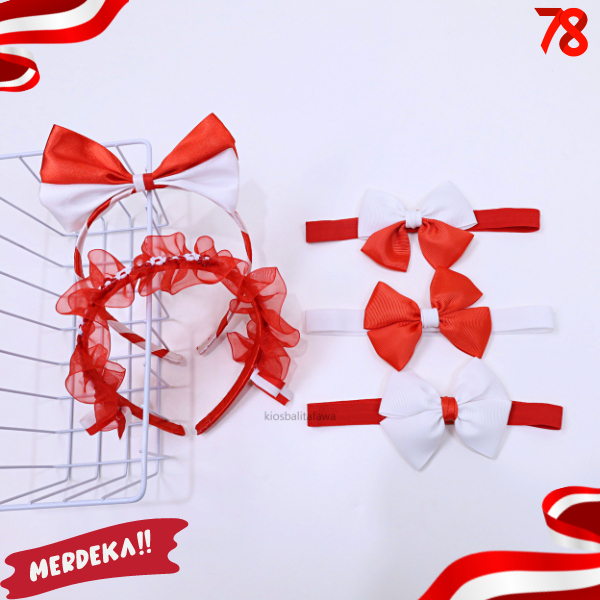 Jual Bandana Merah Putih Bayi - Anak Perempuan / Bando HUT RI Agustusan ...