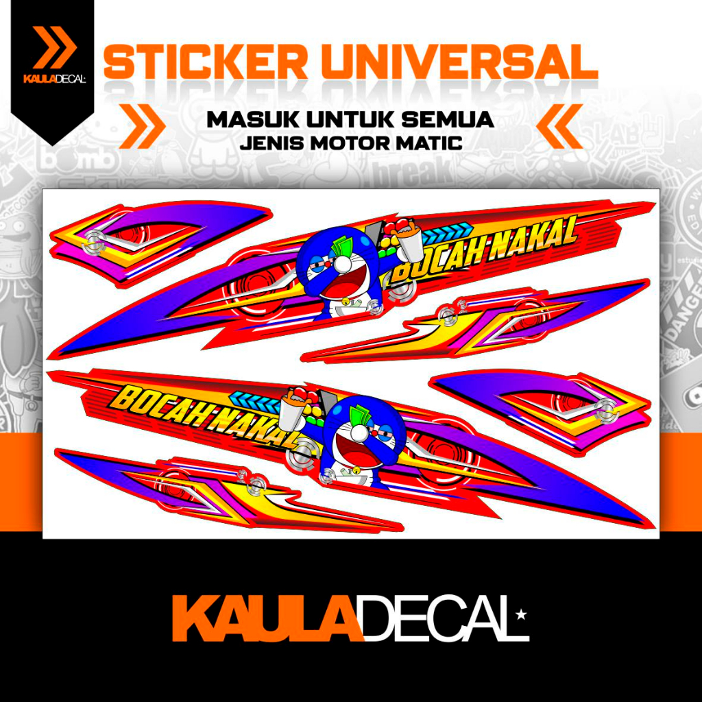 Jual STIKER STRIPING MOTOR ALL MATIC MOTIF 504 / UNIVERSAL MATIC ...