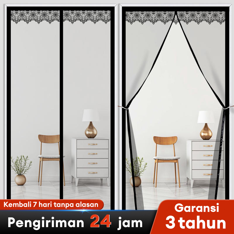 Jual Tirai Magnet Jendela Anti Nyamuk/ Tirai Kamar Tirai Pintu/PREMIUM ...