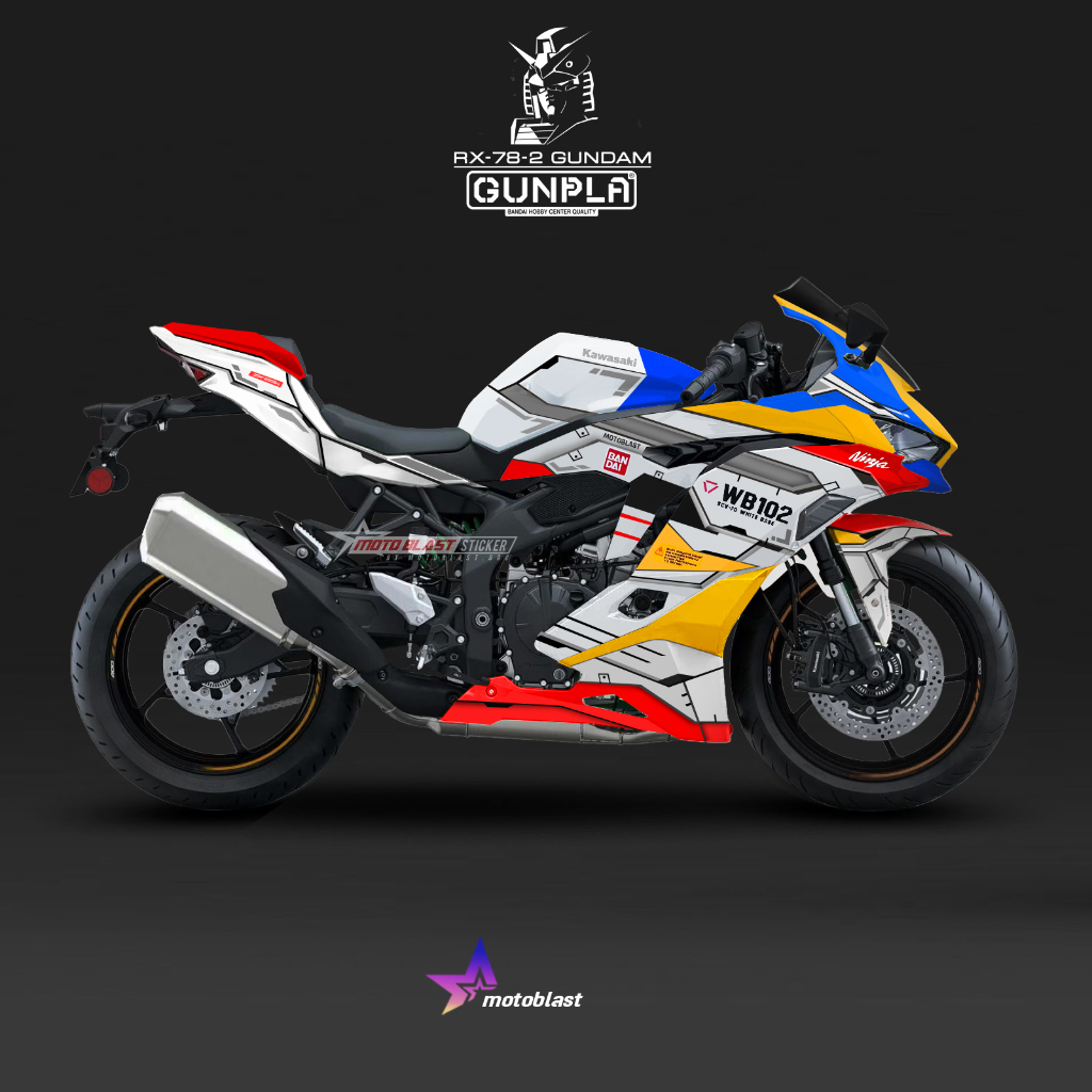 Jual Decal Stiker ZX-25R Gundam RX-7-8-2 Fullbody Motoblast | Shopee ...