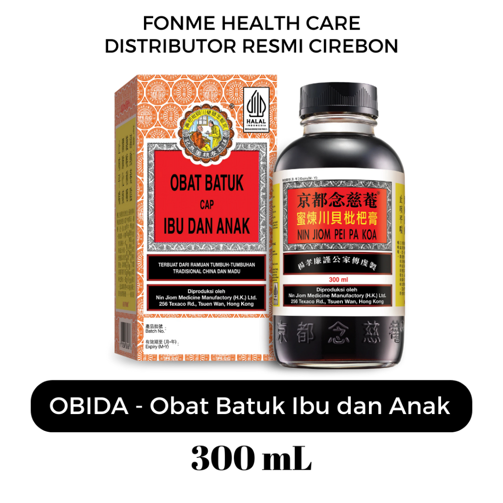 Jual OBAT BATUK IBU DAN ANAK OBIDA NIN JIOM PEI PA KOA / Obat Batuk ...