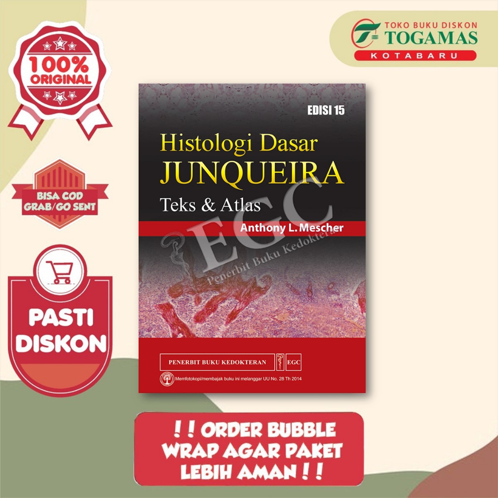Jual EGC - HISTOLOGI DASAR JUNQUEIRA TEKS & ATLAS EDISI 15 - Anthony L ...