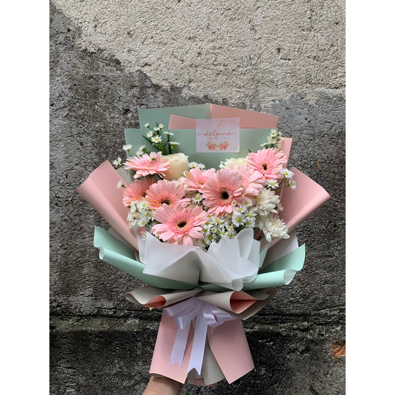 Jual (BISA DIKIRIM HARI INI) Bouquet garbera Buket bunga asli segar ...