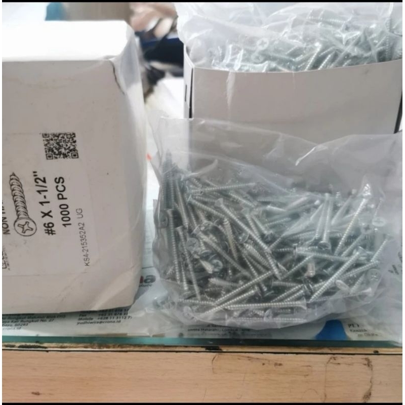 Jual Skrup tapping TMS skrup kayu putih ukuran 6 x 1 1/2" 3,75cm ...