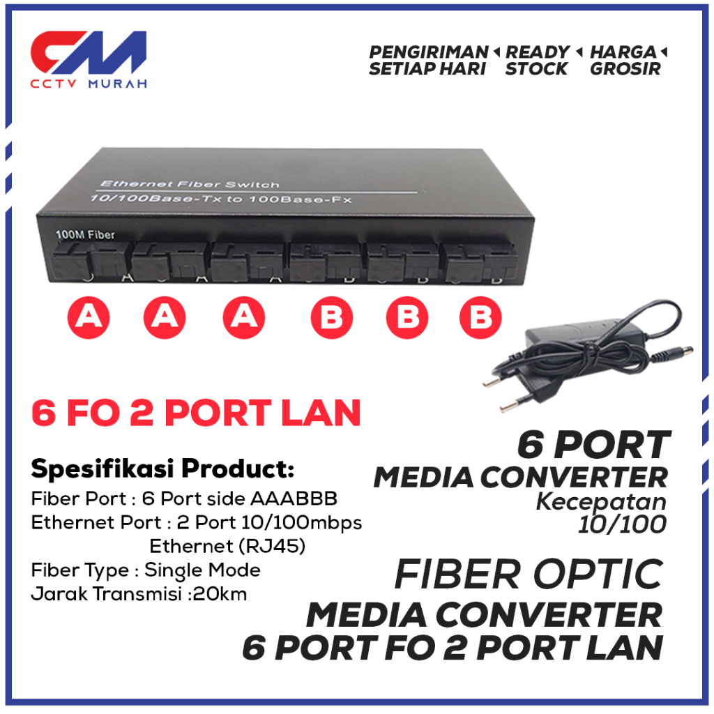 Jual Media Converter Switch 6 FO , 3 FO , 2 FO Switch Fiber Optic SC ...