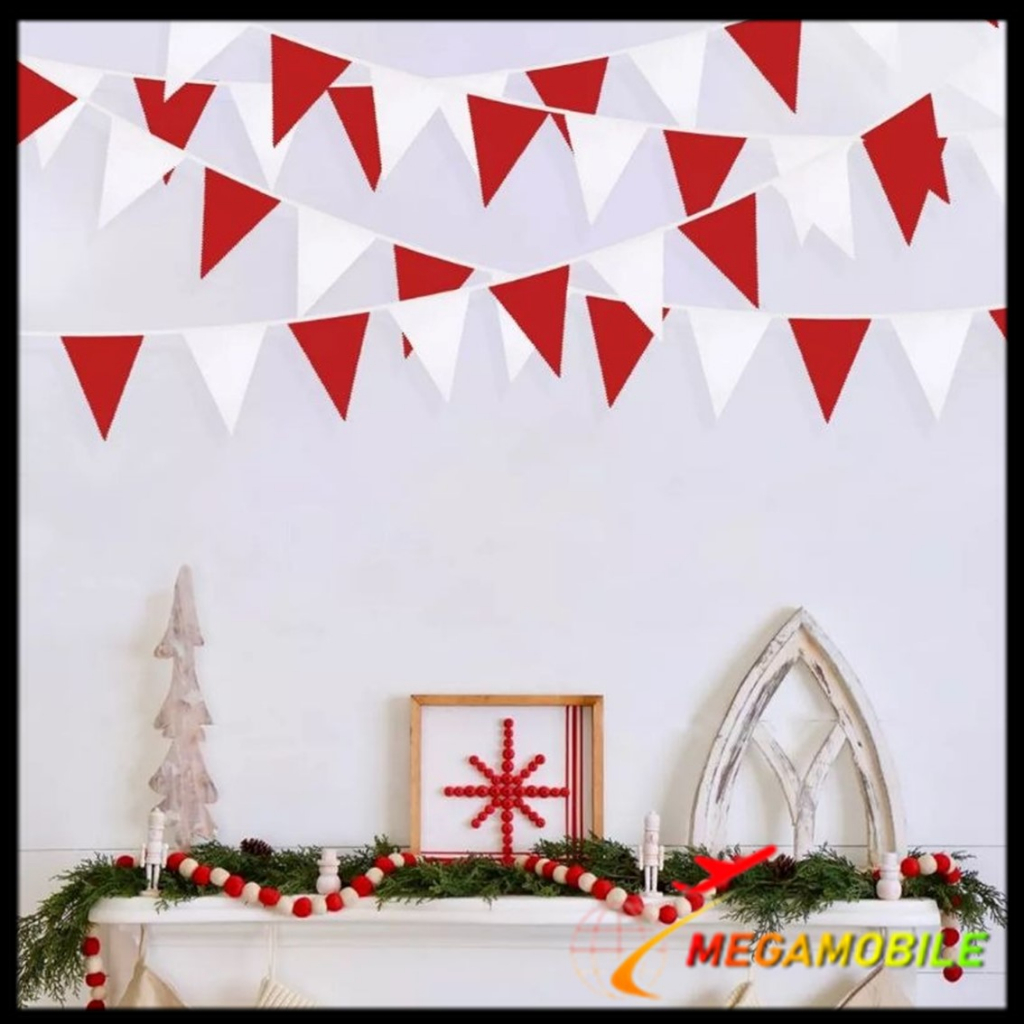 Jual MM - Bendera Merah Putih Segitiga 9 Pcs Ulang Tahun Kemerdekaan Agustus Banner Bunting Flag ...