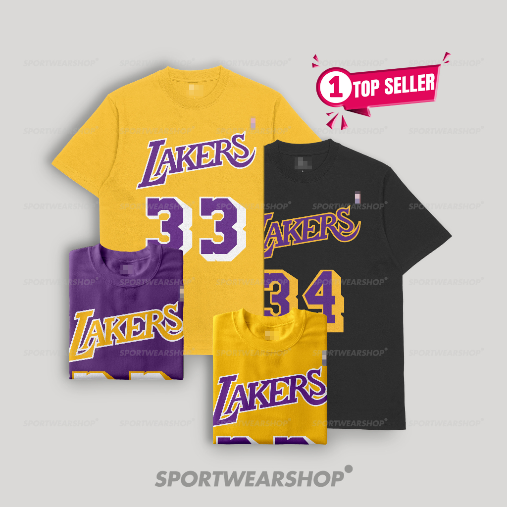 Jual Baju Basket Pria Wanita NBA T shirt basket Kaos LA LAKERS Harwood ...