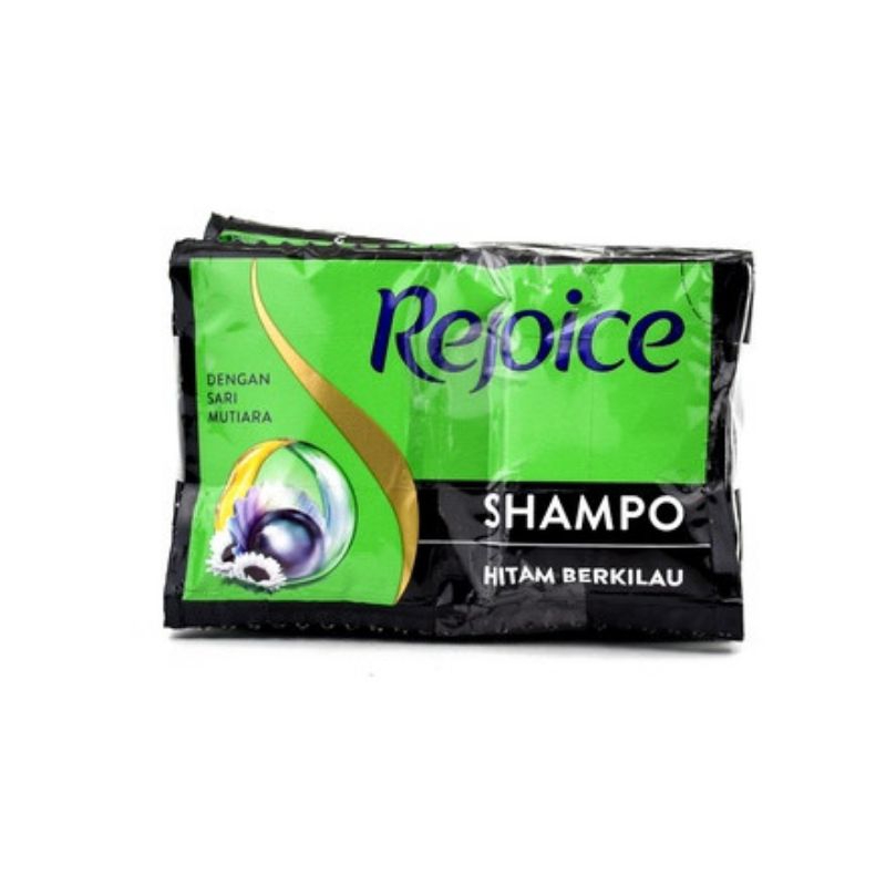 Jual sampo rejoice hitam 2 renteng Isi 24 sachet | Shopee Indonesia