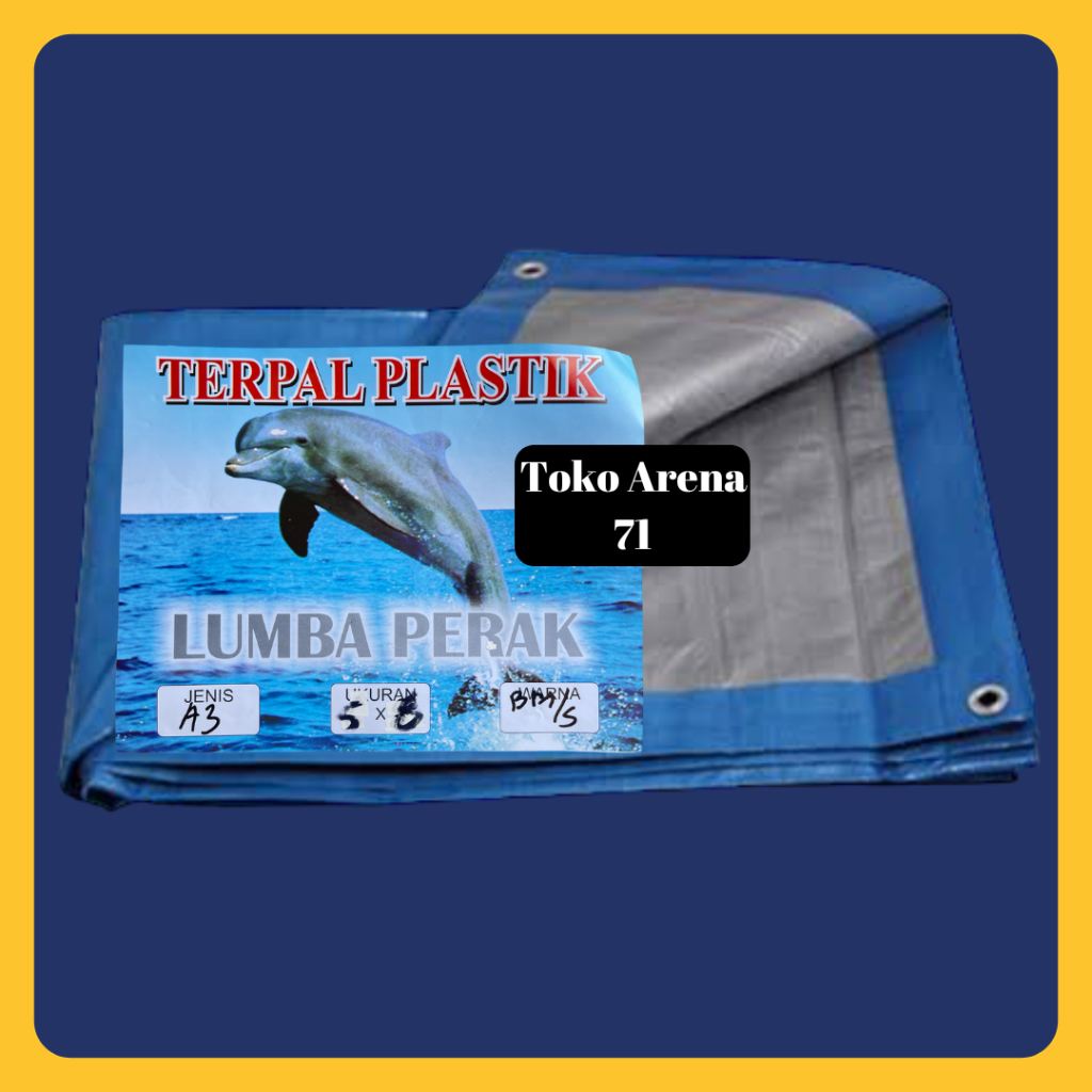 Jual Terpal Plastik A3 Serbaguna 5x6 6x5 biru silver Lumba perak ...