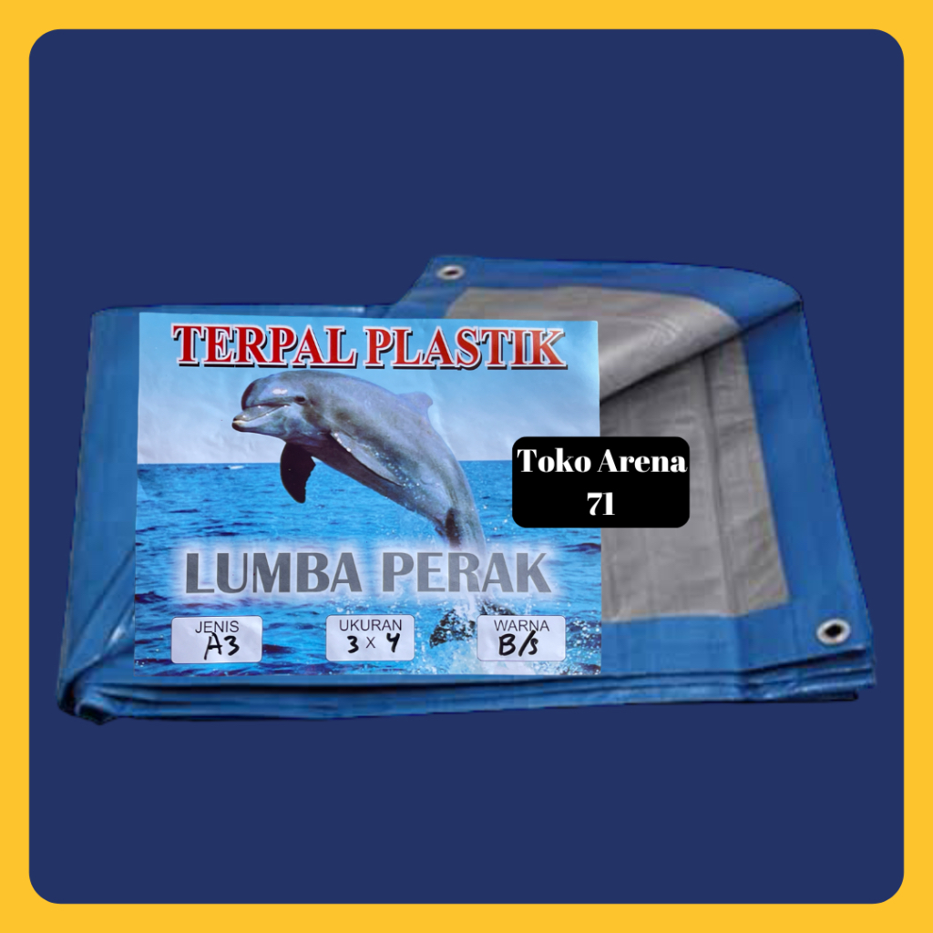 Jual Terpal Plastik A3 Serbaguna 3x4 4x3 biru silver Lumba perak ...