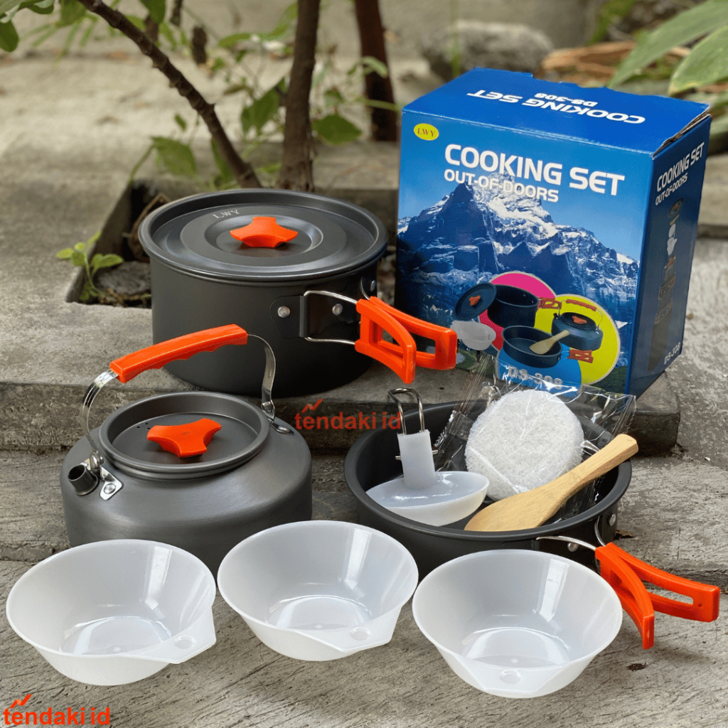 Jual Alat Masak Camping Portable Cooking Set DS 200 - DS 308 Paket Lengkap Cooking Set | Shopee ...