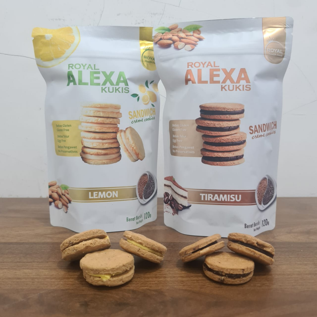 Jual Royal Alexa Kukis Sandwich Creme Cookies 120g ( Bebas Gluten ...