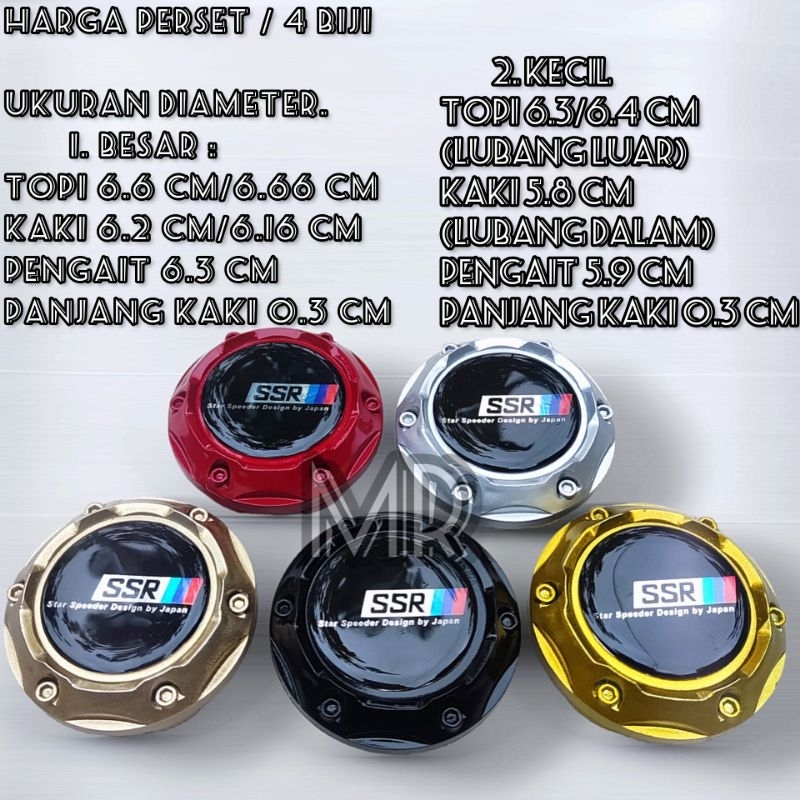 Jual TUTUP DOP VELG KAIZO CEMBUNG SSR RESIN WARNA KAKI SIlVER METALIK ...