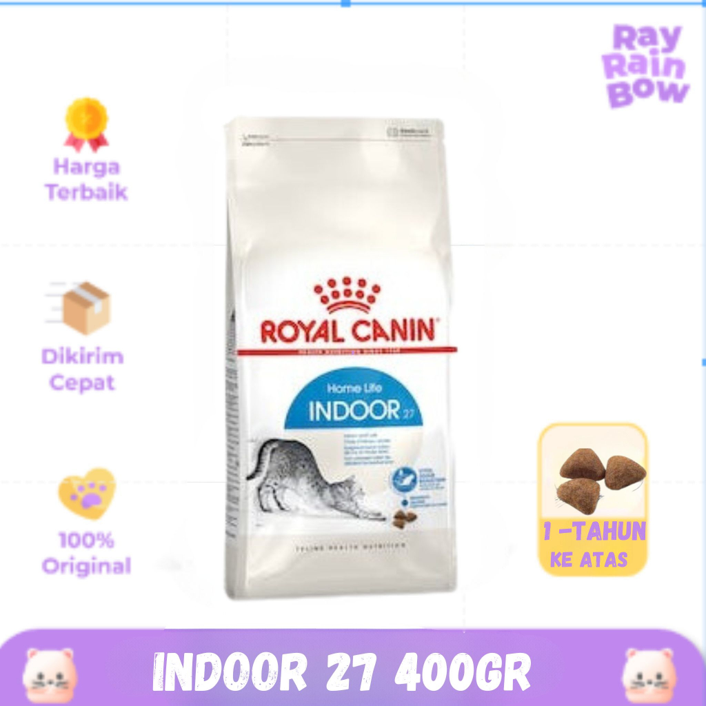Jual Royal Canin Indoor 27 400gr (FRESHPACK) Makanan Kucing Home Life ...