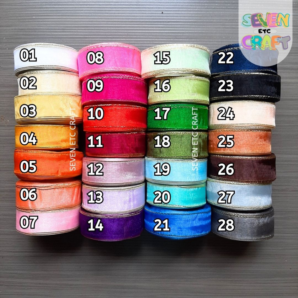 Jual Pita Organdi List Emas 1 inch ( 2,5 cm ) | Shopee Indonesia