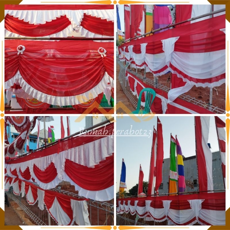 Jual Bendera Background / Backdrop Merah Putih Polos Garuda 5 - 10 ...