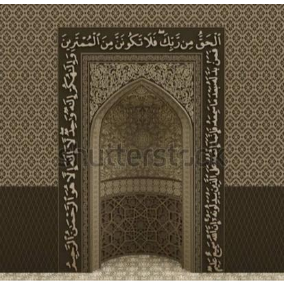 Jual mihrab wallbaner wallpaper 3d motif islami, wallpaper dinding ...