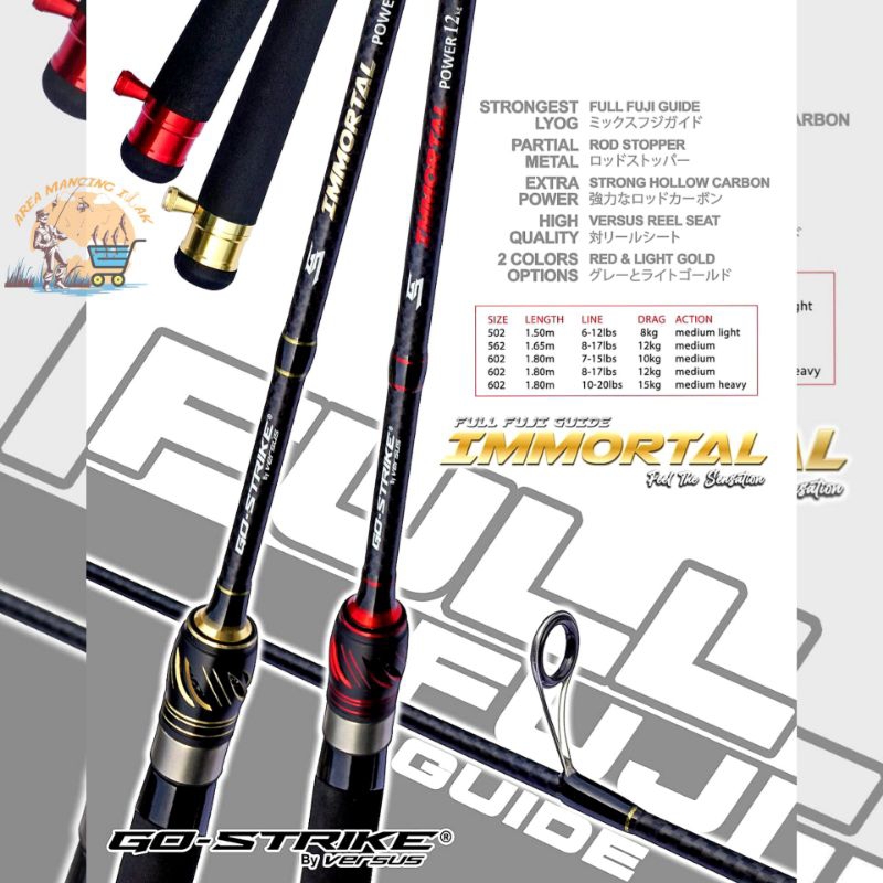 Jual Joran GOSTRIKE VERSUS IMMORTAL 150CM/165CM/180CM - Full Fuji ...