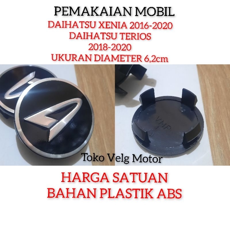 Jual Dop Roda Tutup Velg Daihatsu Xenia Terios Diameter 6,2cm Harga ...