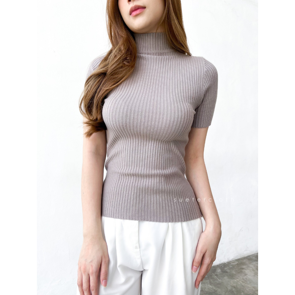 Jual SUETERCLOTH - Seoul Turtleneck Knit Top / Top Rajut Wanita / Turtleneck Top Baju Dalaman ...