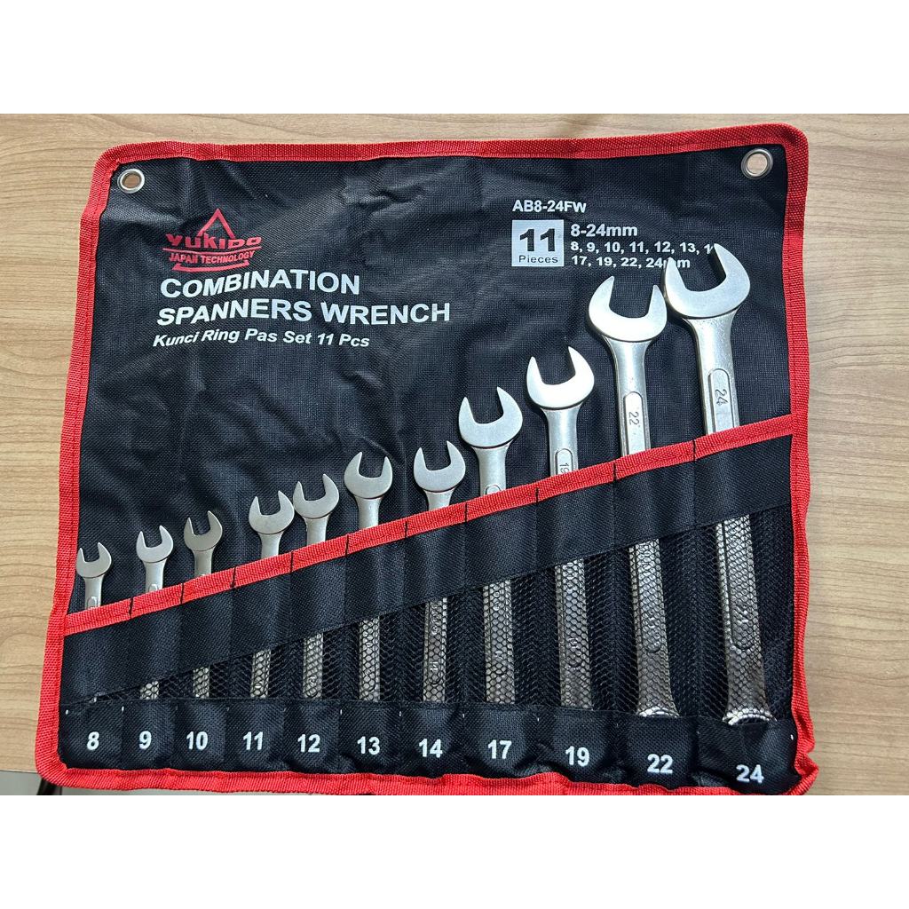 Jual Kunci Set Ring Pas Lengkap 11pcs / Kunci Ring Pas set kombinasi ...