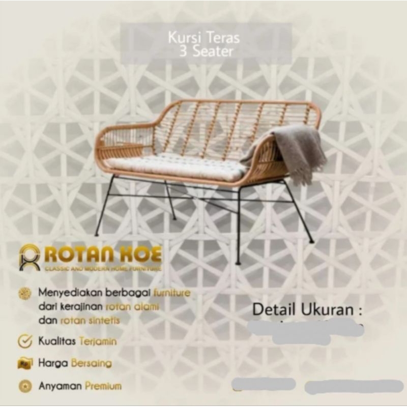 Jual Sofa Rotan Alami atau Sintetis Rangka Besi | Shopee Indonesia