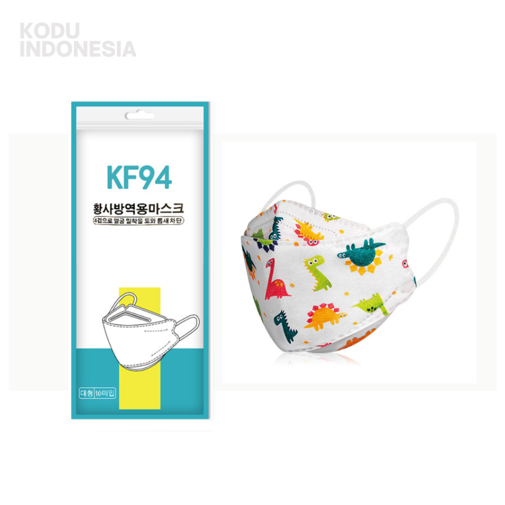 Jual KODU Masker ANAK Lucu KF94 Gambar Dino Warna Cute Premium Masker ...