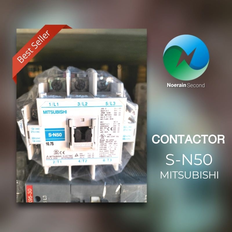 Jual KONTAKTOR SN CONTACTOR MITSUBISHI S-N50 S-N65 100AMPERE 220V ...